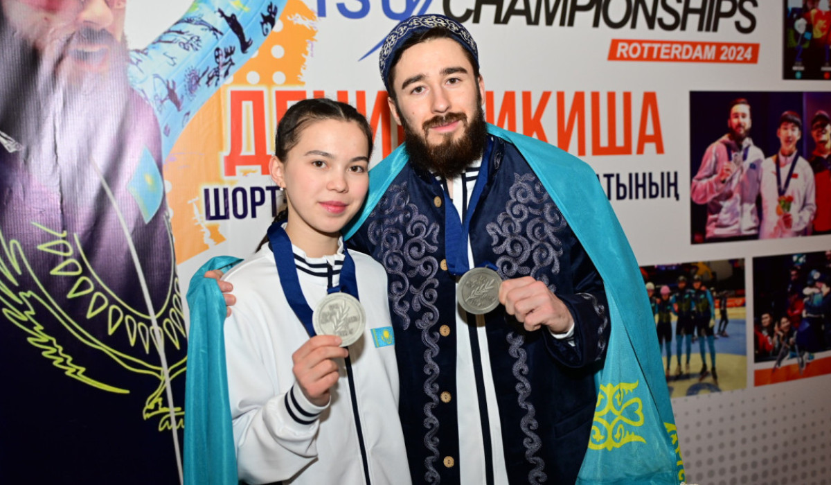 Дениса Никишу и Алину Ажгалиеву встретили в аэропорту Астаны - el.kz